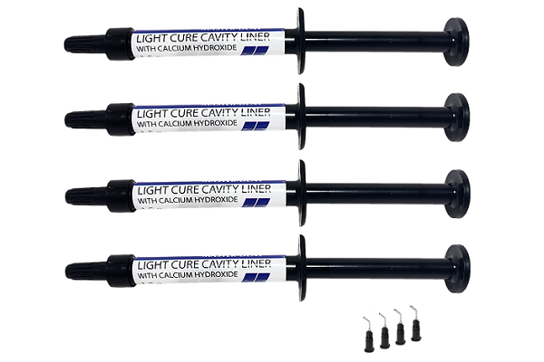 Master-Dent Light Cure Calcium Hydroxide Cavity Liner 4 Syringe Kit