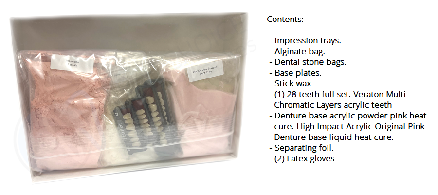 Premium Complete Denture Kit - Full Upper and Lower Set